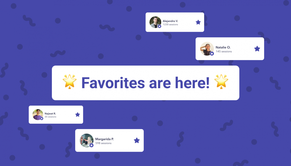 New feature: Favorites are here!